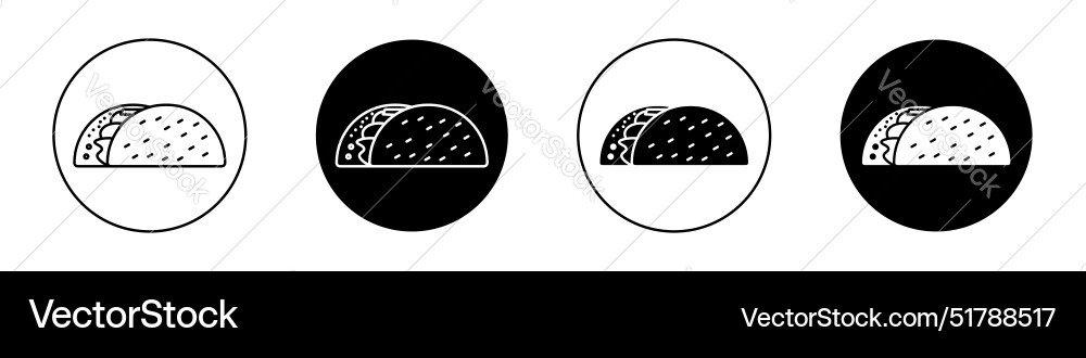 Taco icon Royalty Free Vector Image - VectorStock