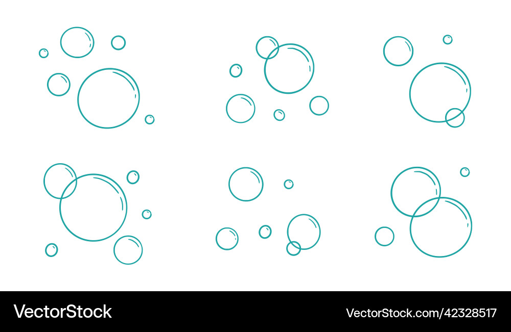 Water bubble doodle hand drawn Royalty Free Vector Image