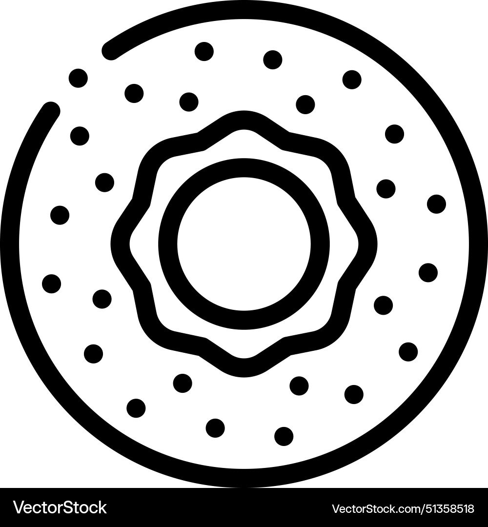 Bagel icon thin linear style design isolated Vector Image