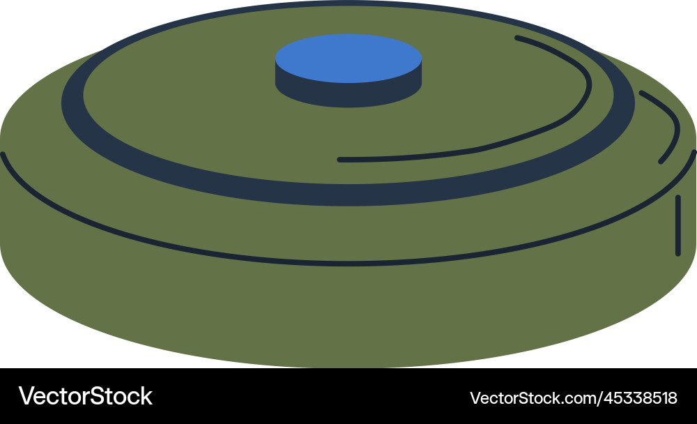 Bomb explosive weapons land or anti tank mine Vector Image
