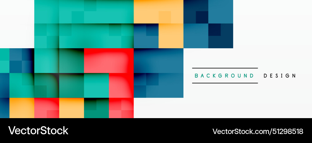 Colorful blue rectangles on white background with Vector Image