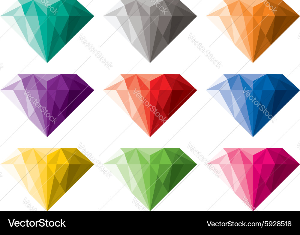 Colorful diamonds Royalty Free Vector Image - VectorStock