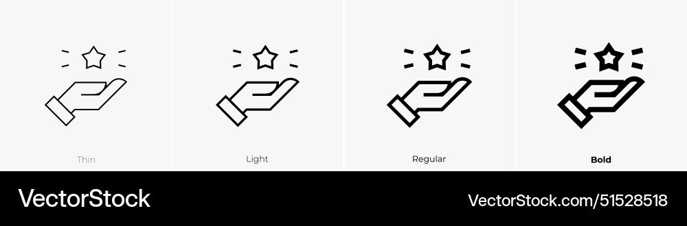 Fame icon thin light regular and bold style Vector Image