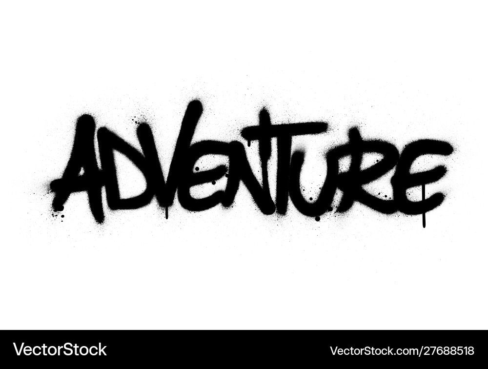 Graffiti adventure word sprayed in black over Vector Image