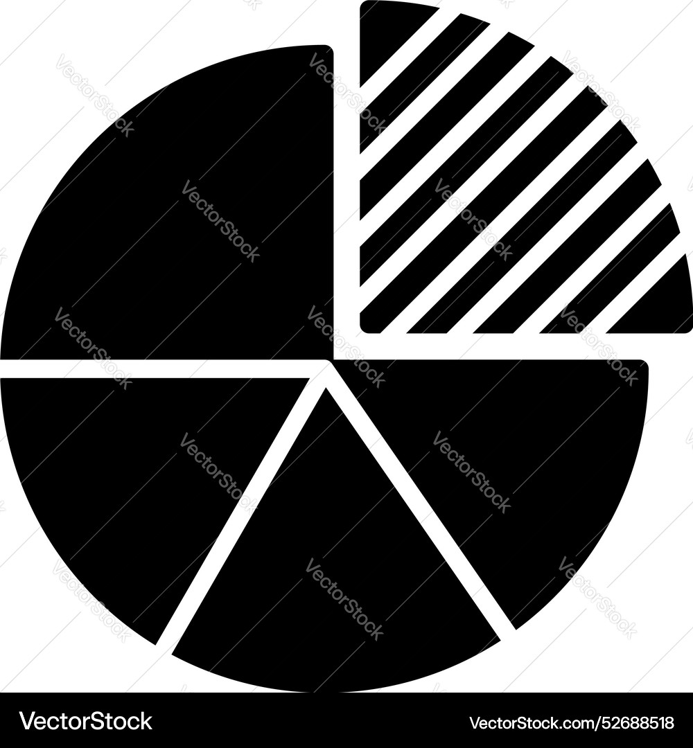 Pie graph icon Royalty Free Vector Image - VectorStock