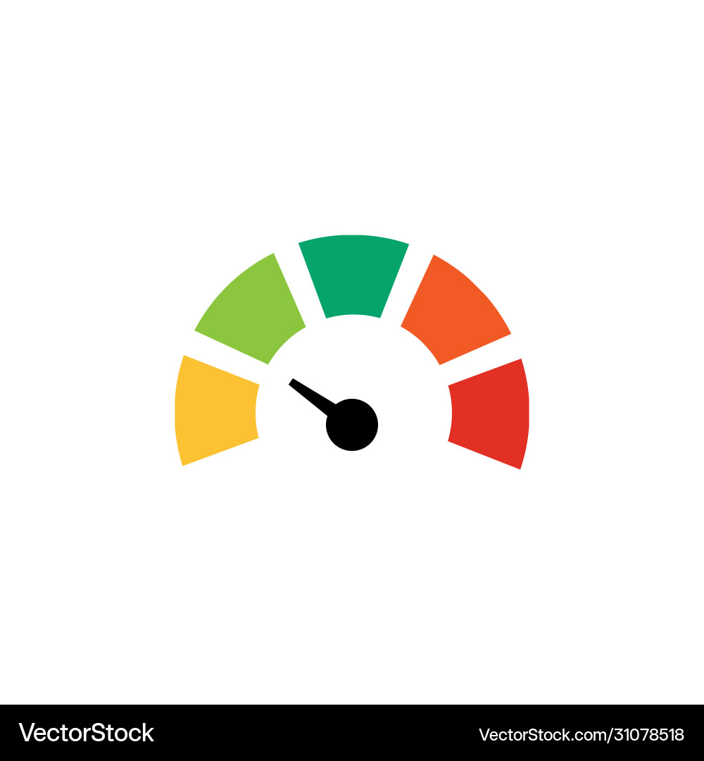 Round temperature gauge isolated on white Vector Image