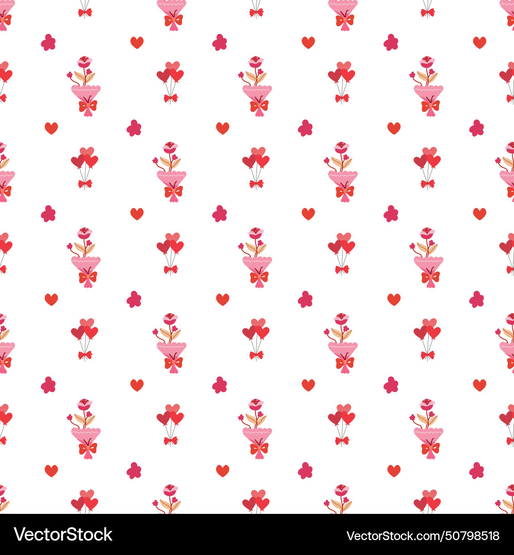 Sweet pink spring flower garden seamless pattern Vector Image