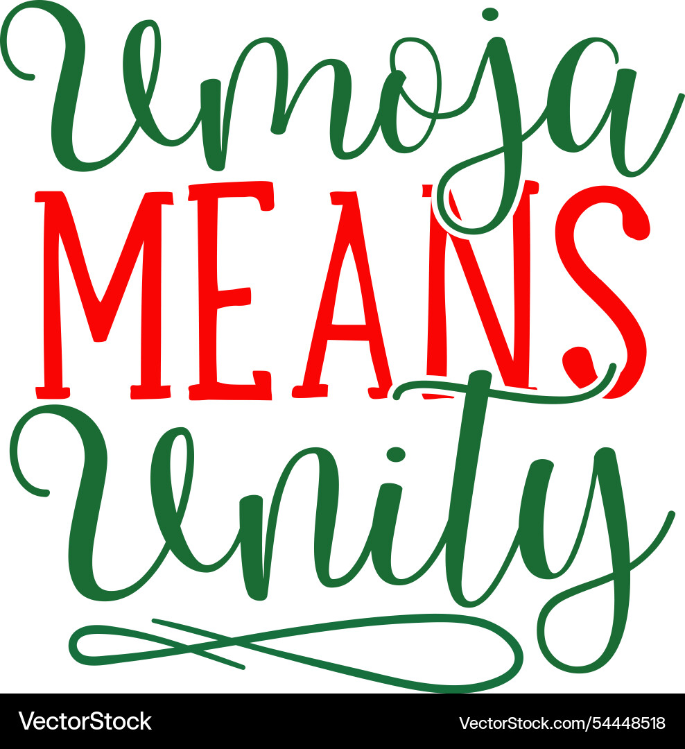 Umoja means unity Royalty Free Vector Image - VectorStock
