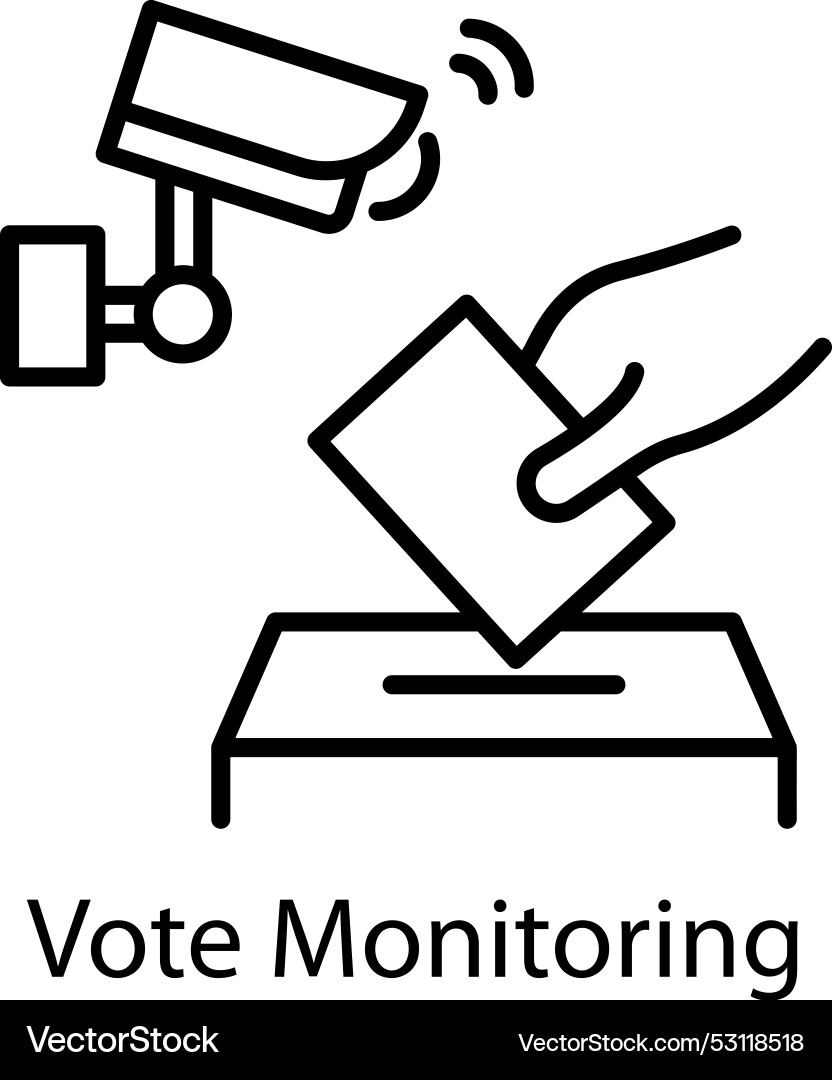 Vote monitoring Royalty Free Vector Image - VectorStock
