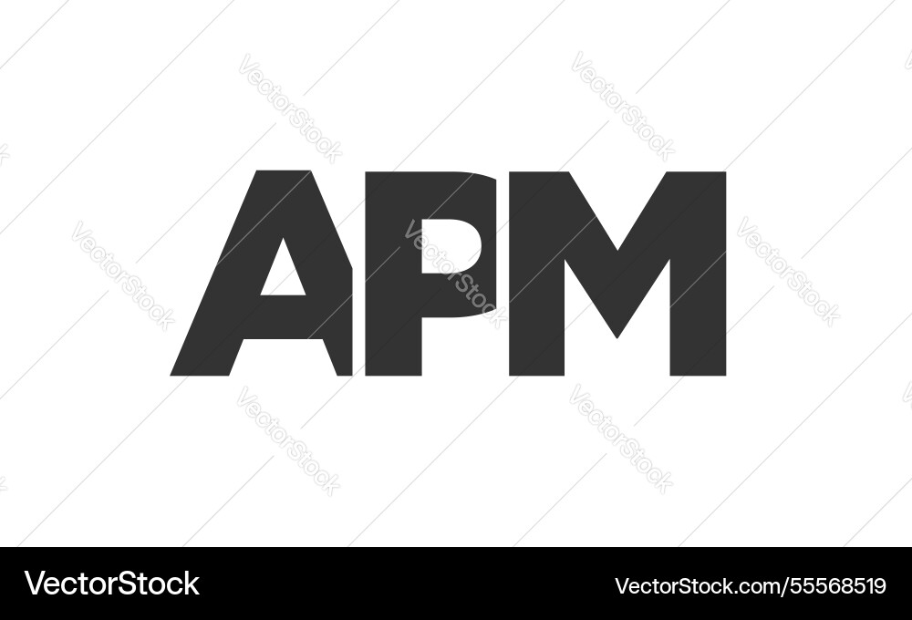 Apm logo design template with strong and modern Vector Image