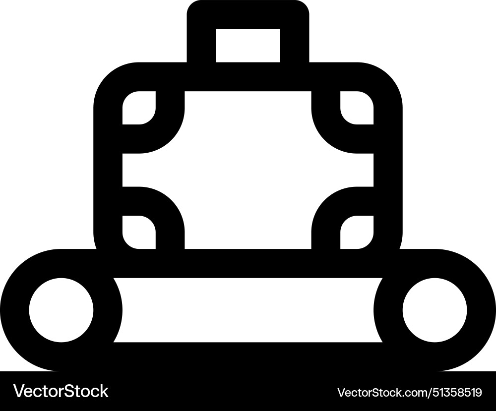 Baggage icon thin linear style design isolated Vector Image