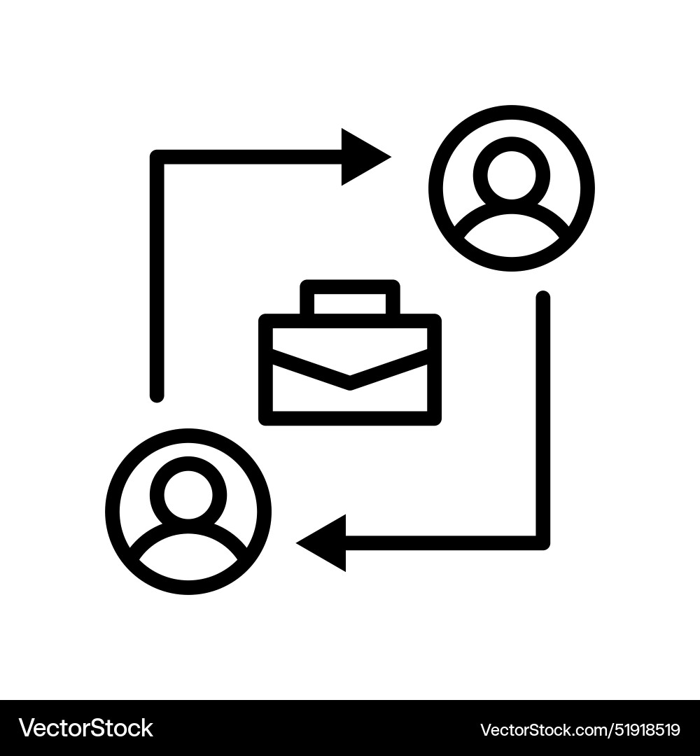 Co working icon outline set collection or pack Vector Image