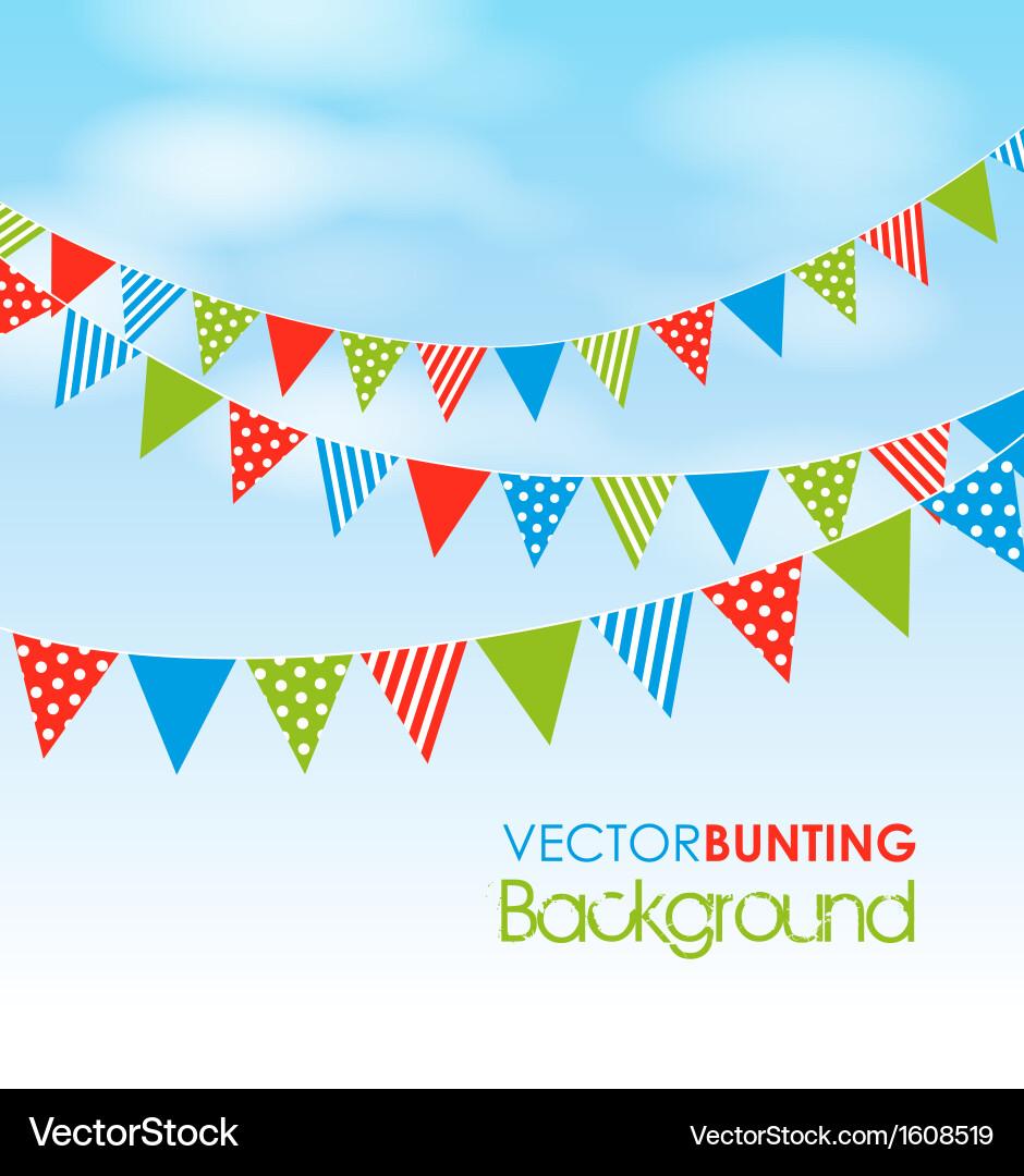 Colourful bunting Royalty Free Vector Image - VectorStock