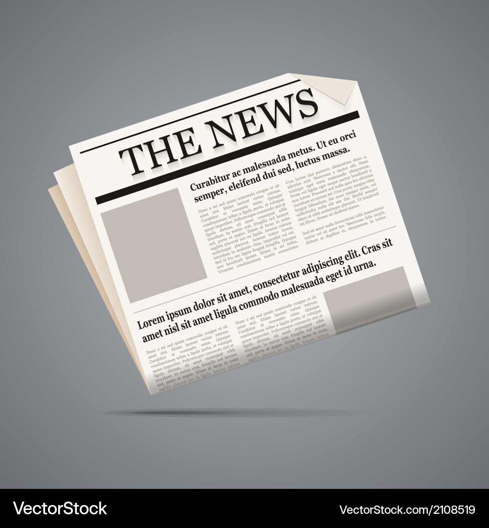 Newspaper Royalty Free Vector Image - VectorStock