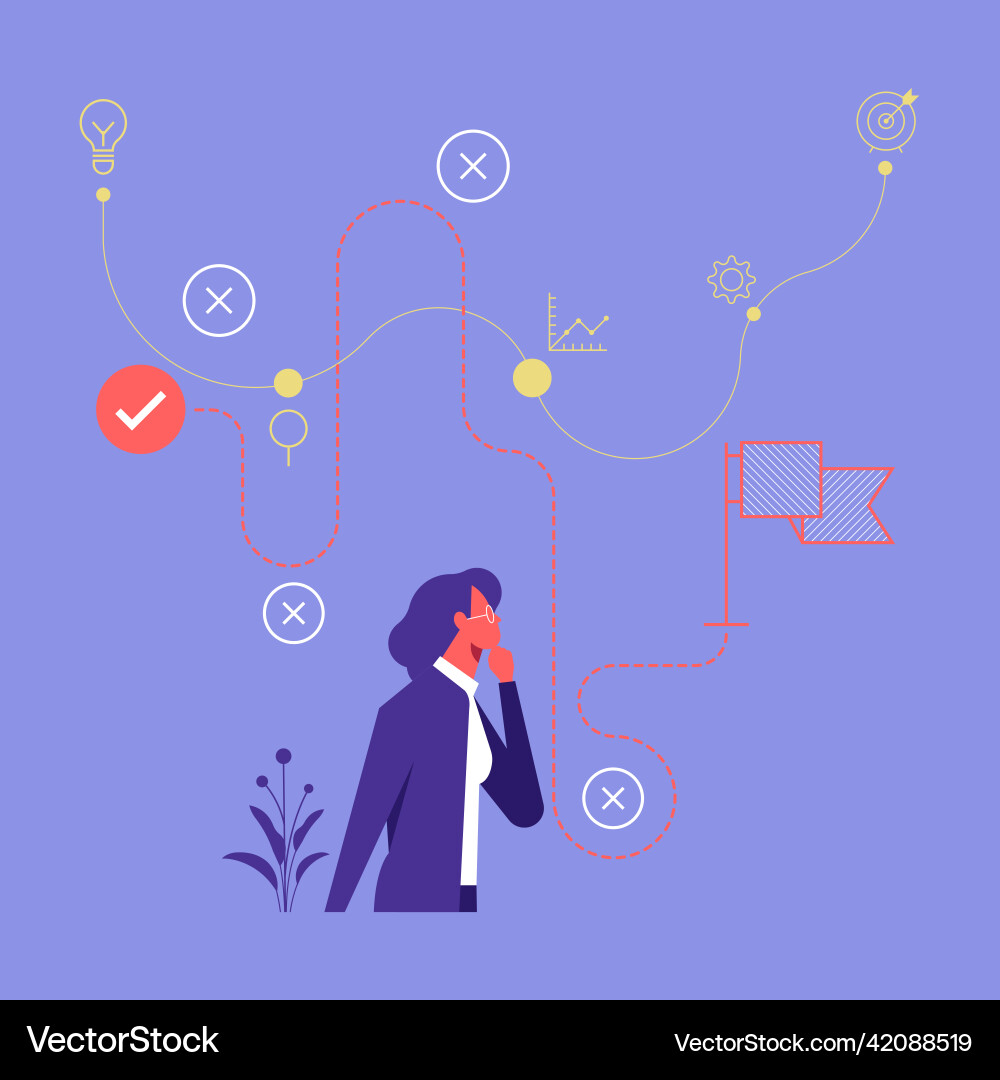 Strategic planning concept Royalty Free Vector Image