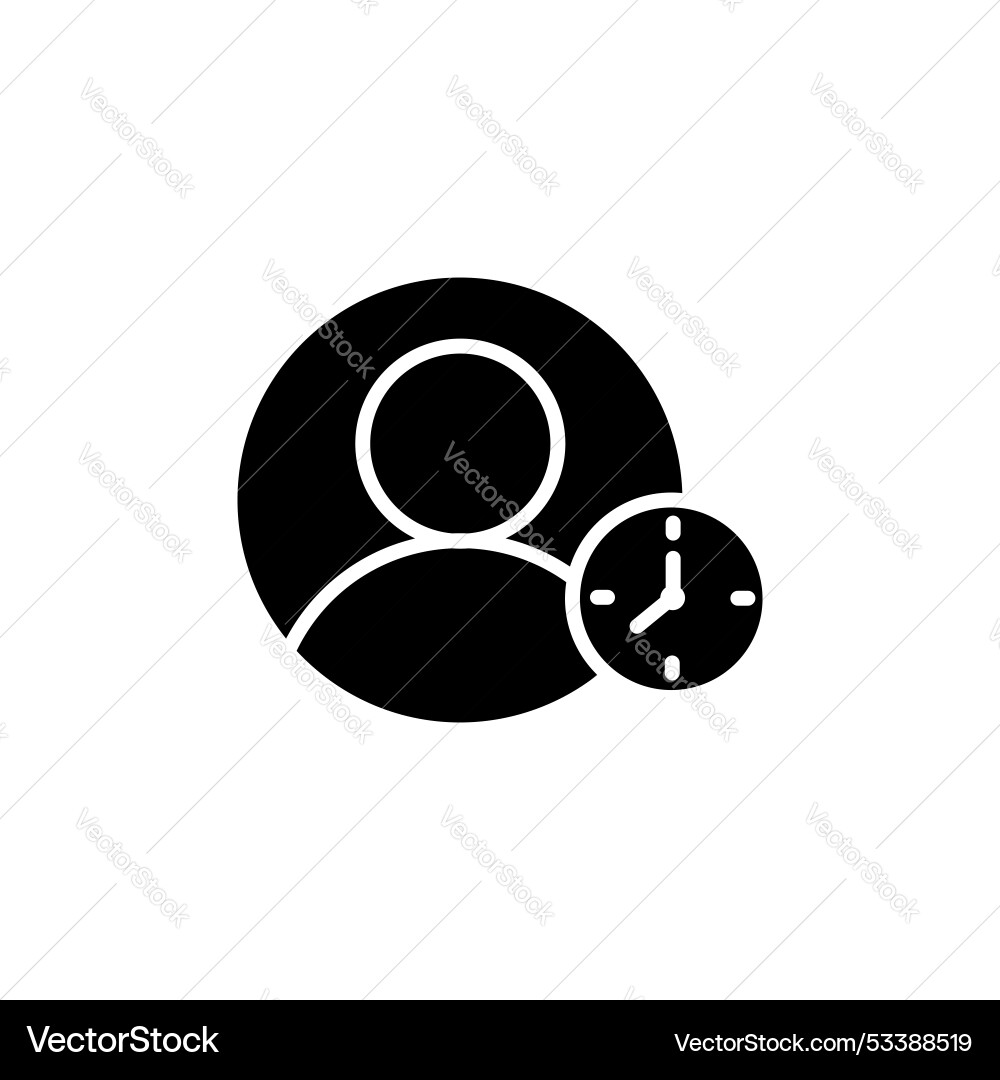 User time icon set person patience symbol man Vector Image