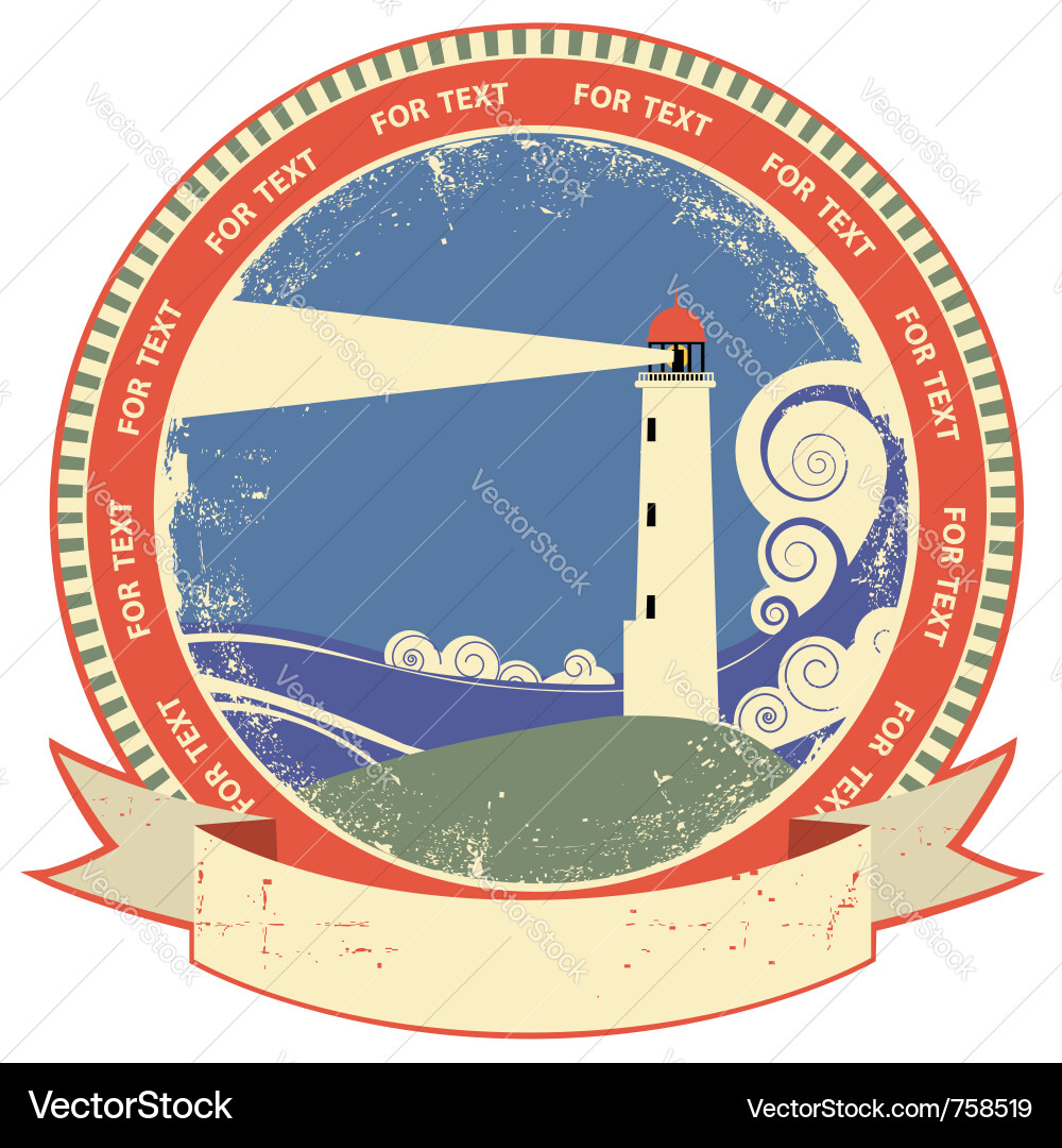 Vintage Lighthouse Symbol Royalty Free Vector Image