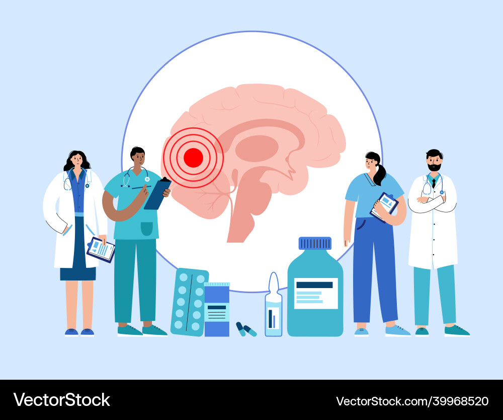 Epilepsy seizure or headache Royalty Free Vector Image