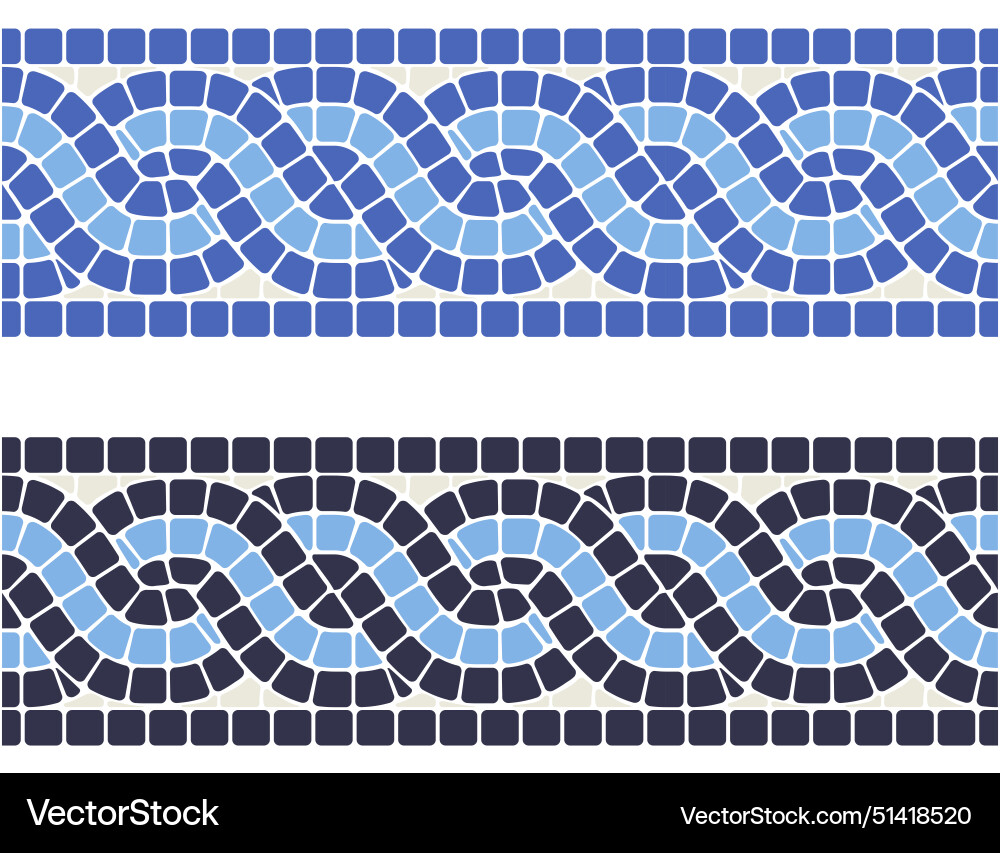 Interlacing mosaic braid seamless pattern Vector Image