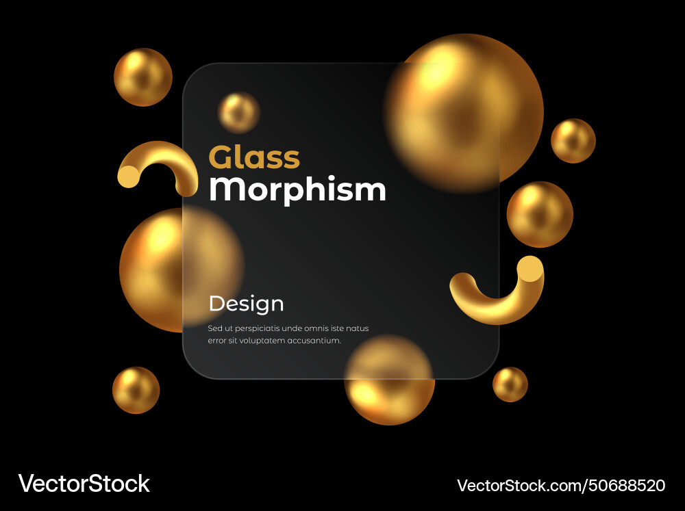 Modern glass morphism Royalty Free Vector Image