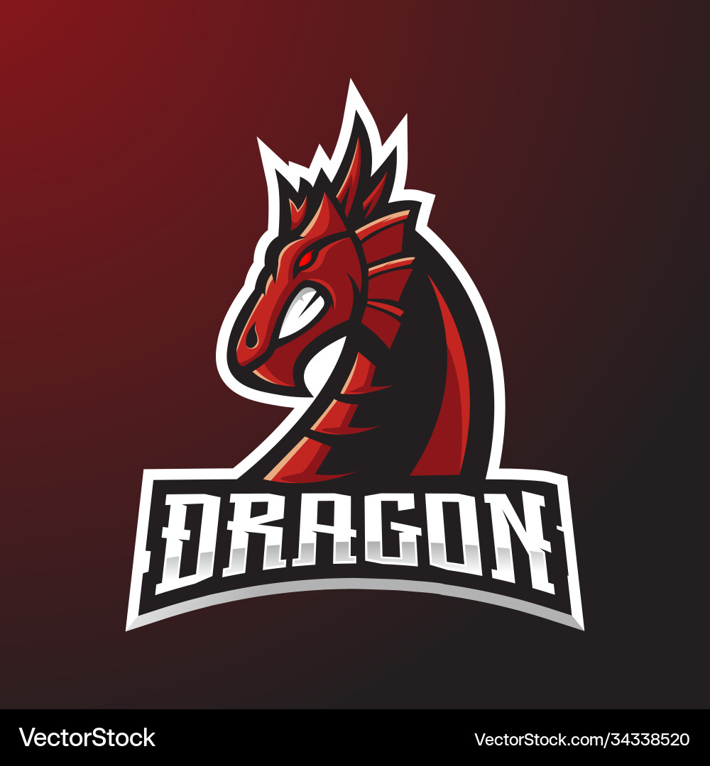 Red dragon Royalty Free Vector Image - VectorStock