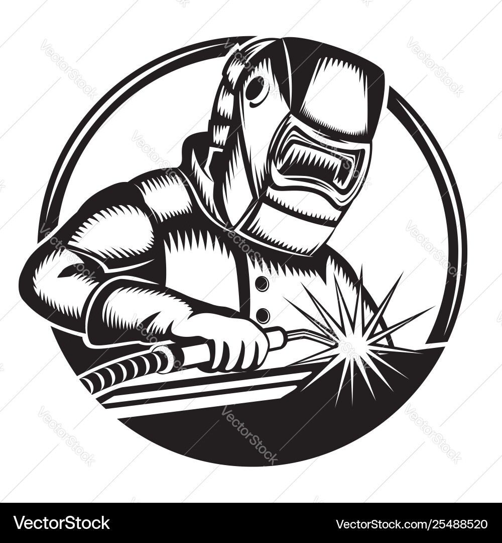 Welder round sign Royalty Free Vector Image - VectorStock