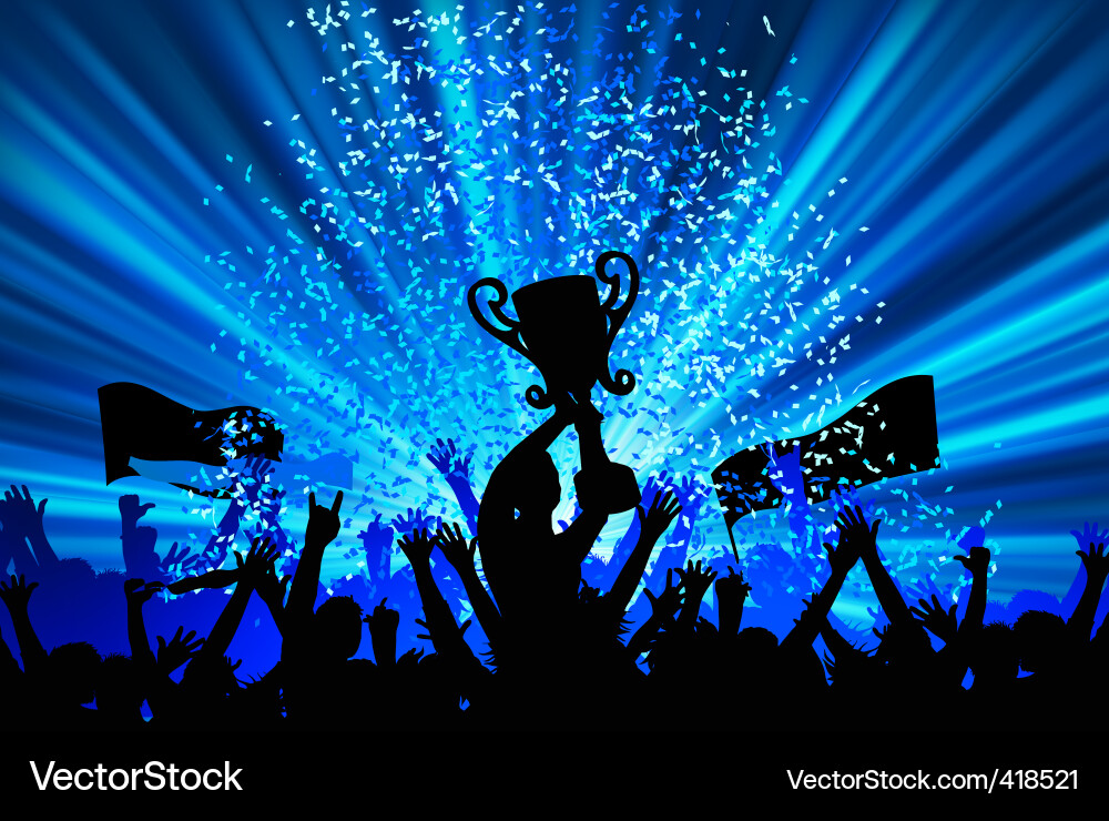 Cheering crowd Royalty Free Vector Image - VectorStock