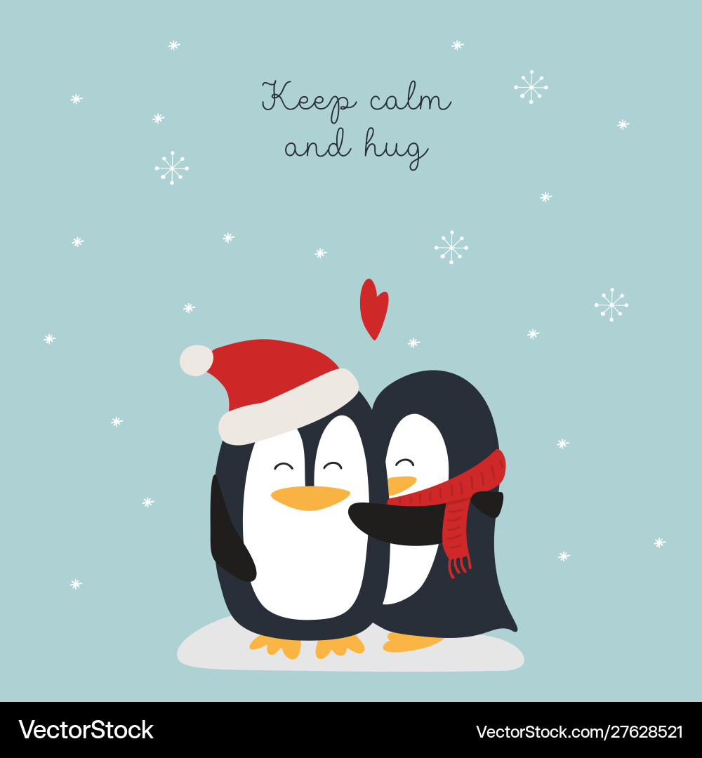 Penguins Hug Couple Vector Images (over 100)