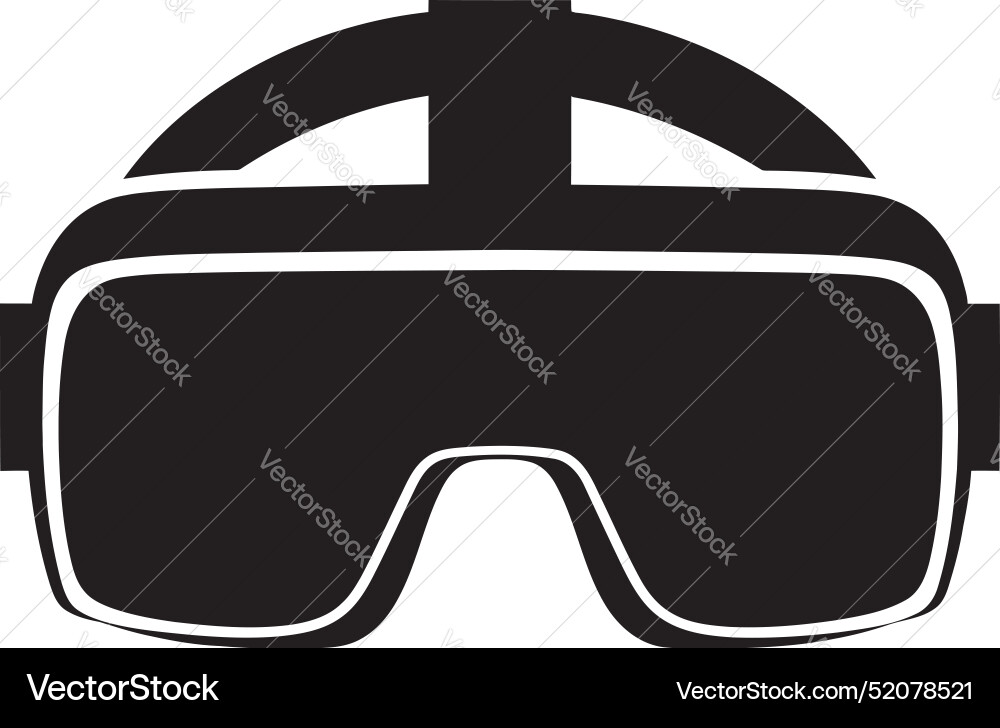 Digital discovery vr goggles emblem virtual vista Vector Image