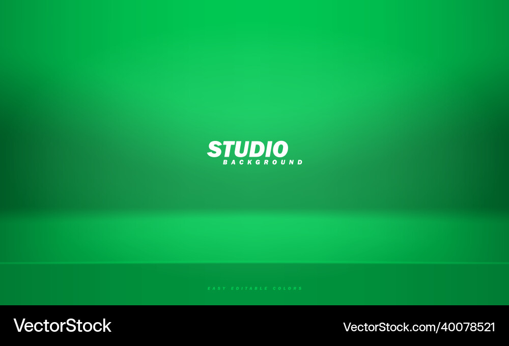 Empty green studio room background used Royalty Free Vector