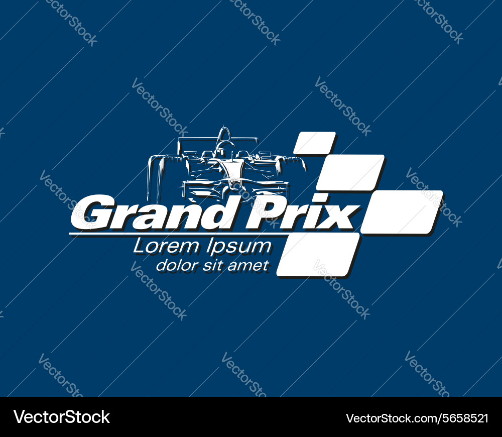 Formula 1 Racing Logo Royalty Free Vector Image