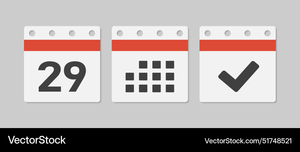 Icon page calendar - 29 day agenda done Royalty Free Vector