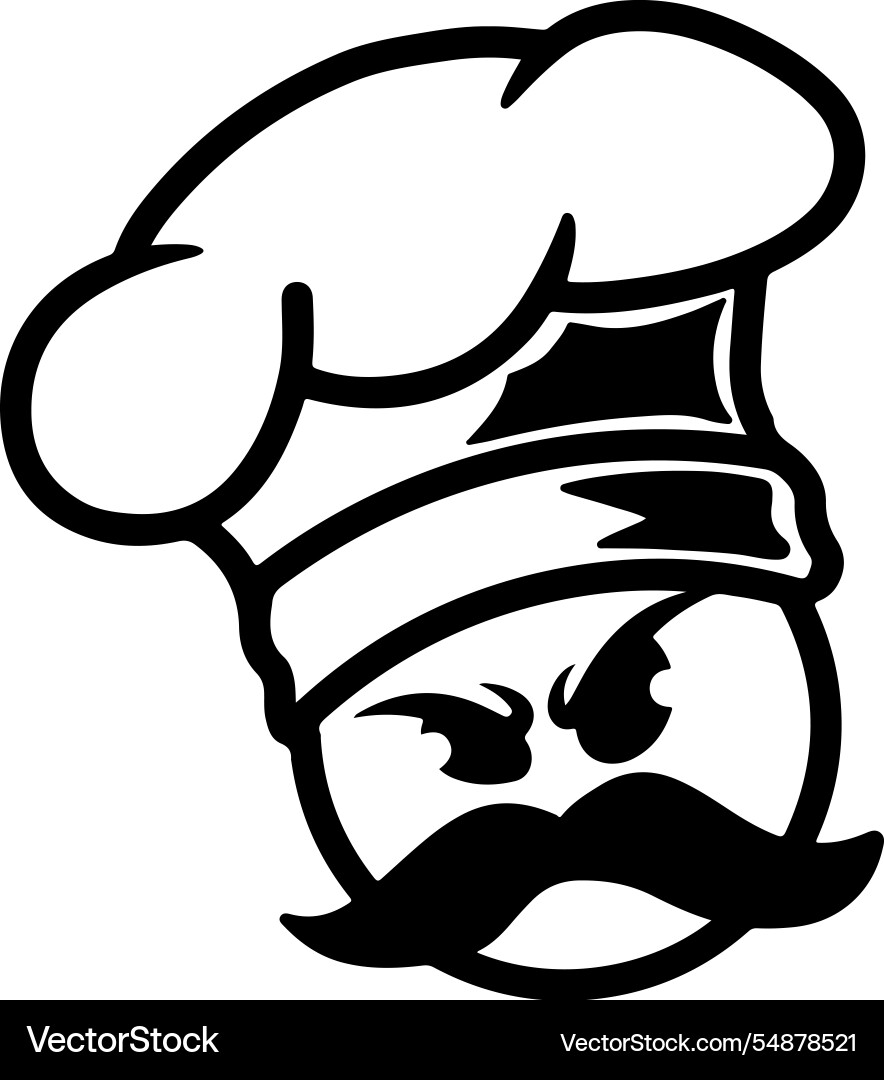 Mustache chef Royalty Free Vector Image - VectorStock