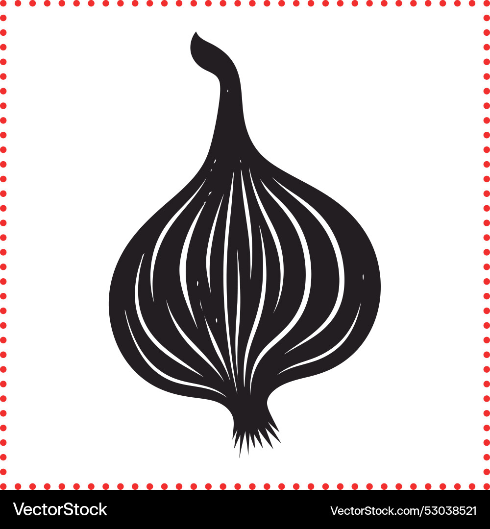 Stylized onion shape silhouette ideal Royalty Free Vector