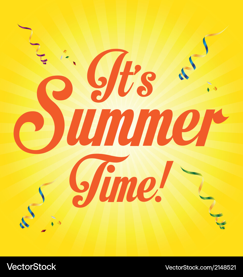 Summer time Royalty Free Vector Image - VectorStock