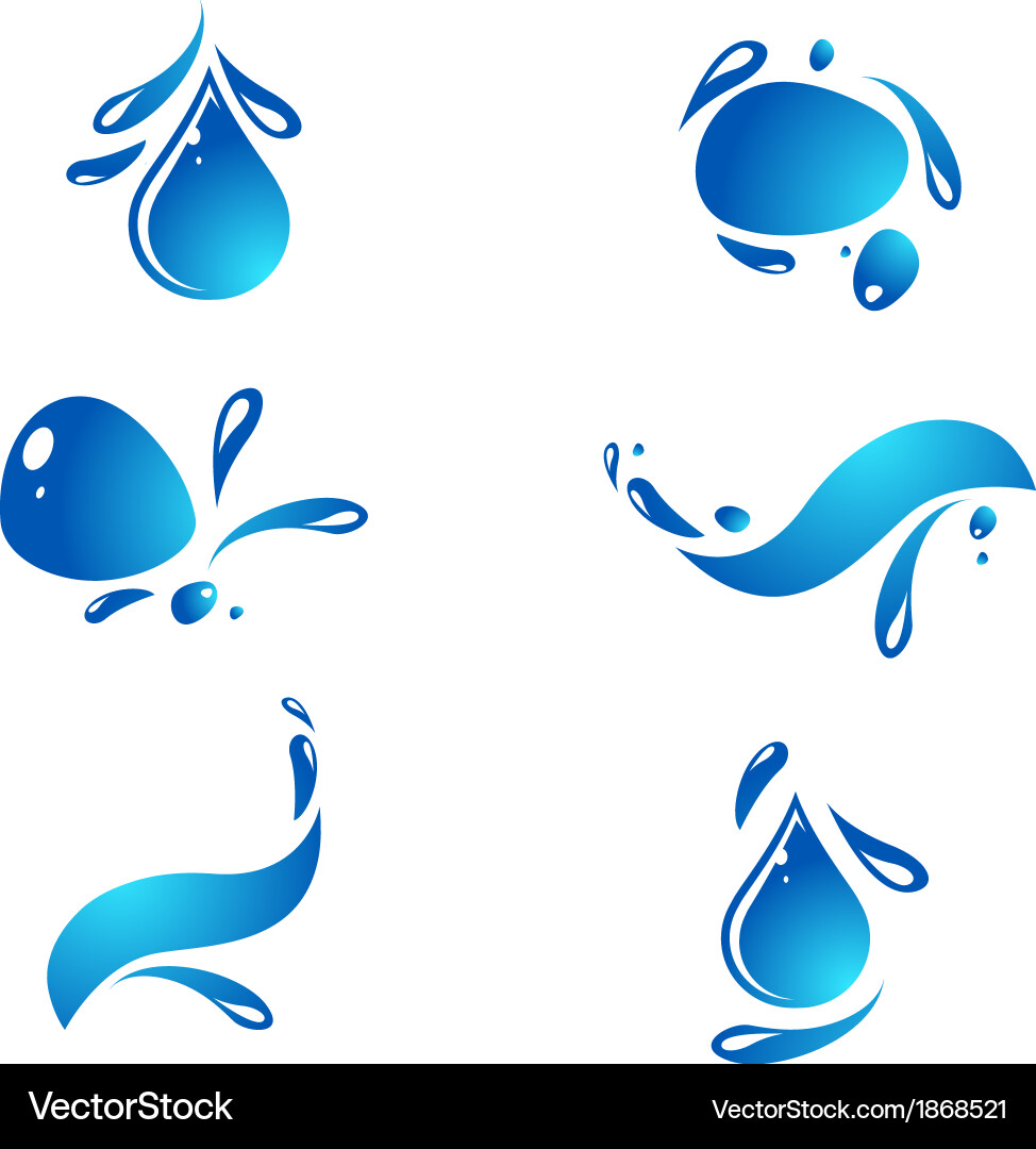Water splash Royalty Free Vector Image - VectorStock