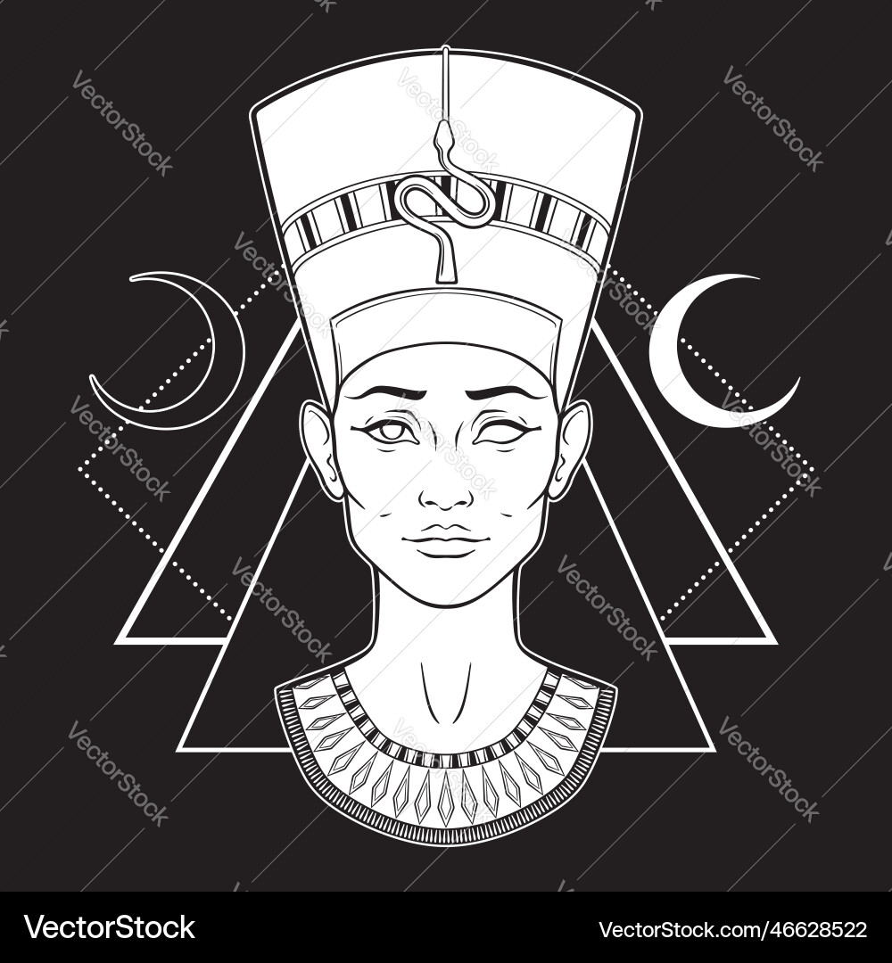 Ancient Egyptian Queen - Gothic Style Royalty Free Vector