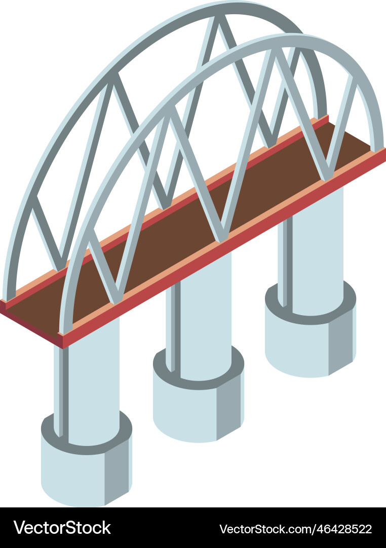 Bridge isometric Royalty Free Vector Image - VectorStock