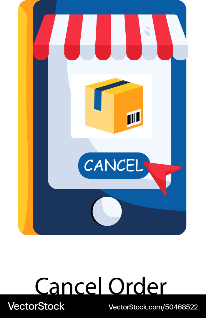 Cancel order Royalty Free Vector Image - VectorStock