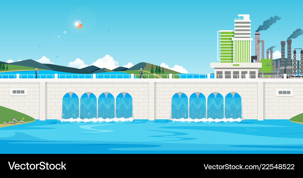 Dam Royalty Free Vector Image - VectorStock