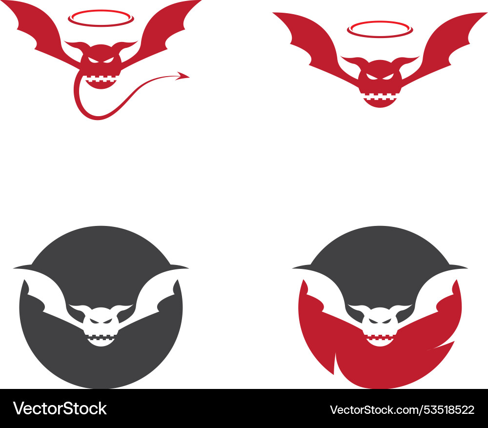 Devil angel logo Royalty Free Vector Image - VectorStock