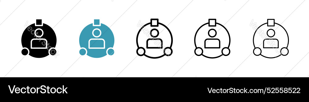 Experience icon set on white background Royalty Free Vector
