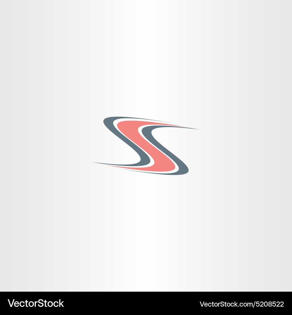 Hot road highway letter s logo Royalty Free Vector Image