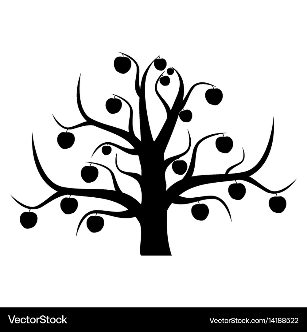 Isolated Apple Tree Silhouette – Royalty-Free Vector | VectorStock