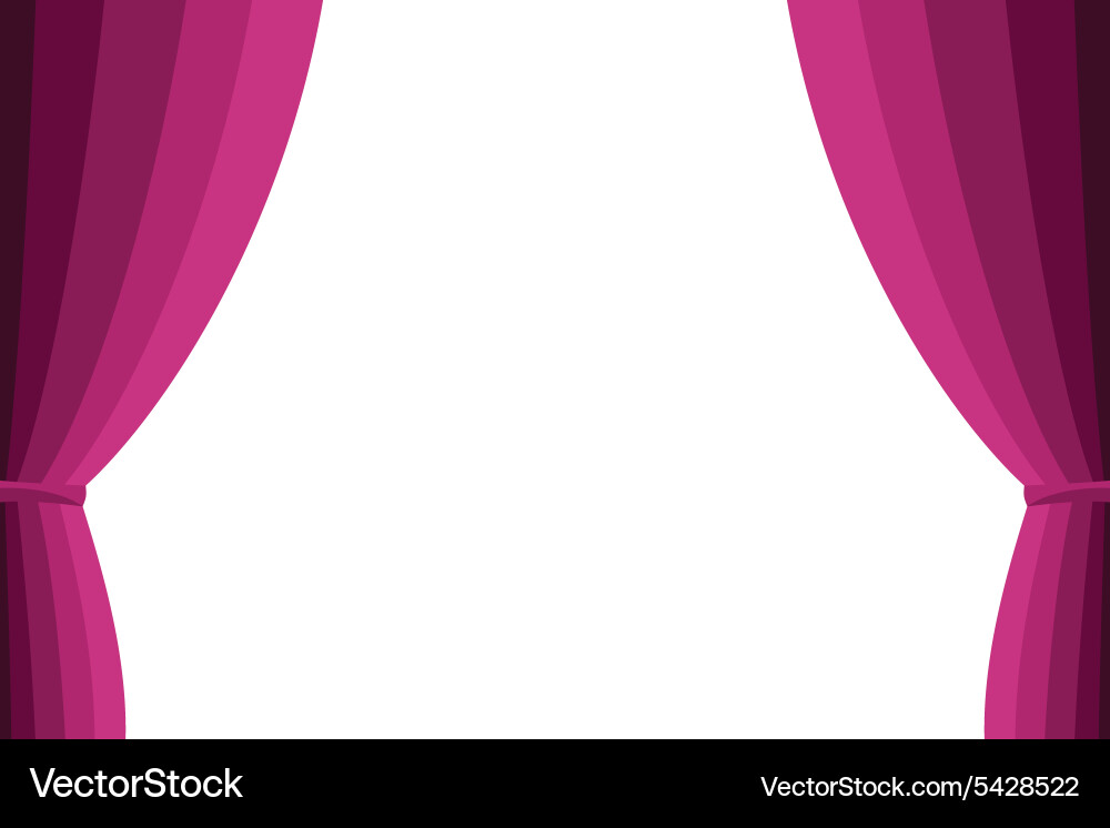Pink curtain Royalty Free Vector Image - VectorStock