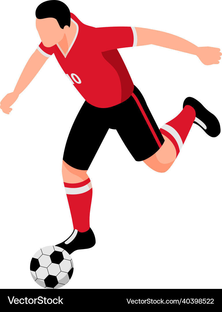 Running football player composition Royalty Free Vector