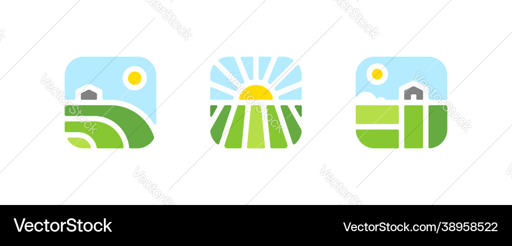 Rural Farm Logo - Agriculture Icon Royalty Free Vector Image