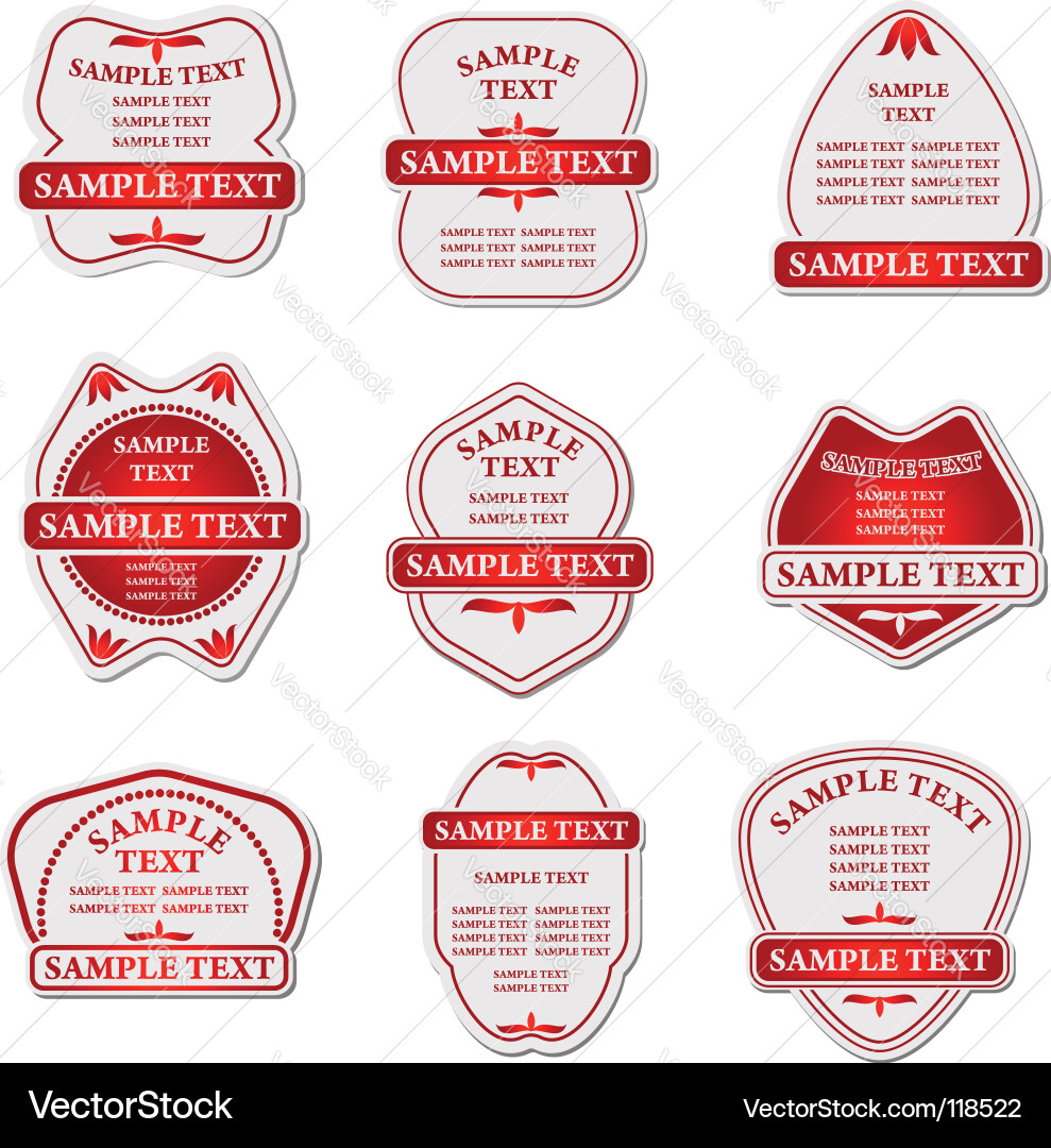 Set of labels Royalty Free Vector Image - VectorStock