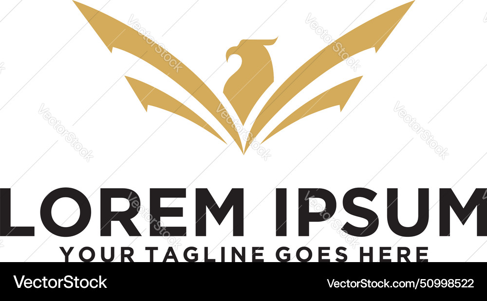 Simple eagle logo idea Royalty Free Vector Image