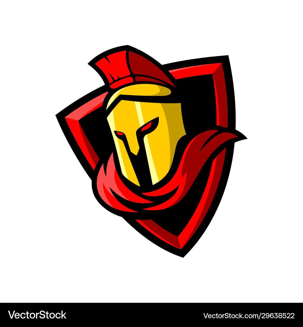 Spartan Gaming Mascot Logo Royalty Free Vector Image